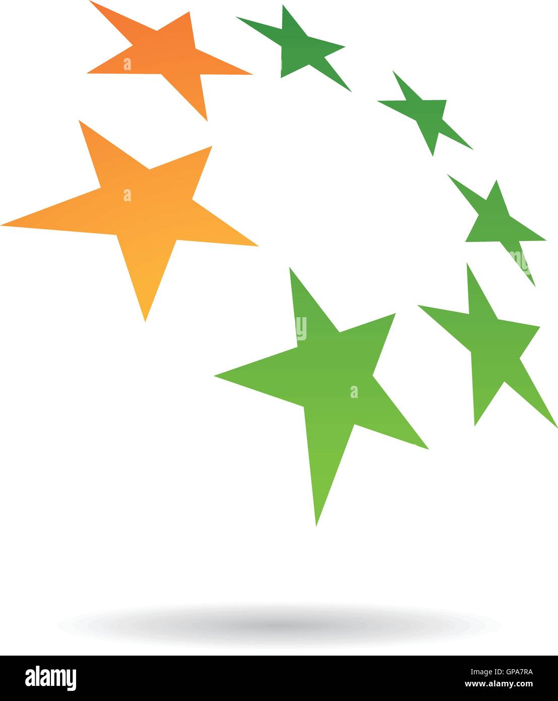 Green and yellow stars logo icon Stock Vector Image & Art - Alamy