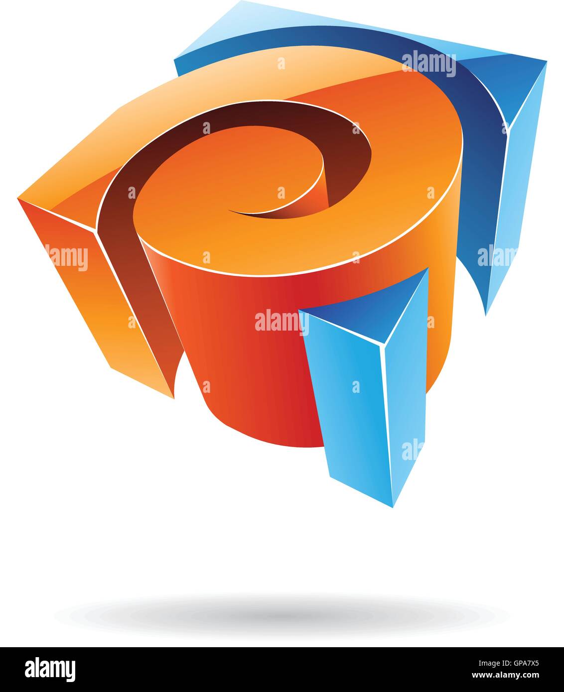 Abstract cubic logo icon and graphic design Stock Vector Image & Art ...