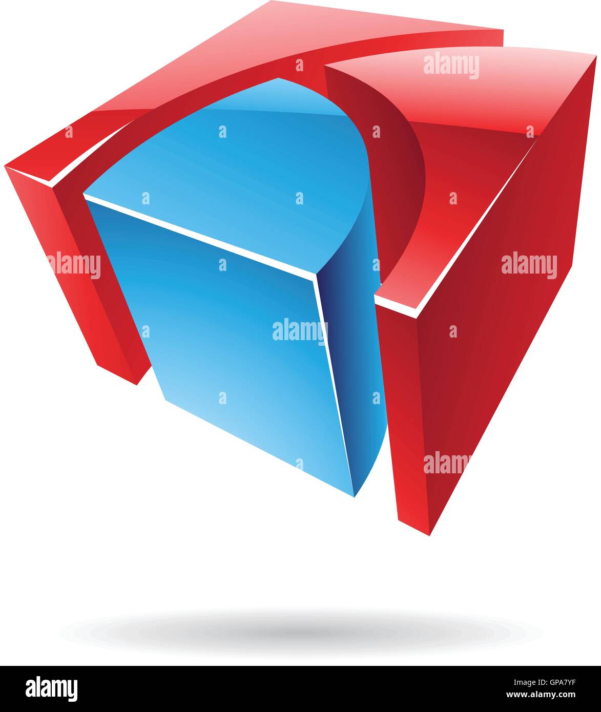 Abstract cubic logo icon and graphic design Stock Vector Image & Art ...