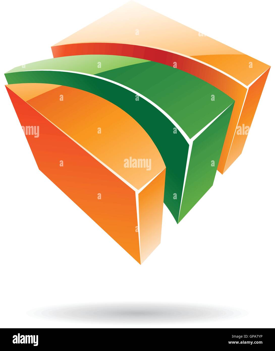 Abstract cubic logo icon and graphic design Stock Vector Image & Art ...