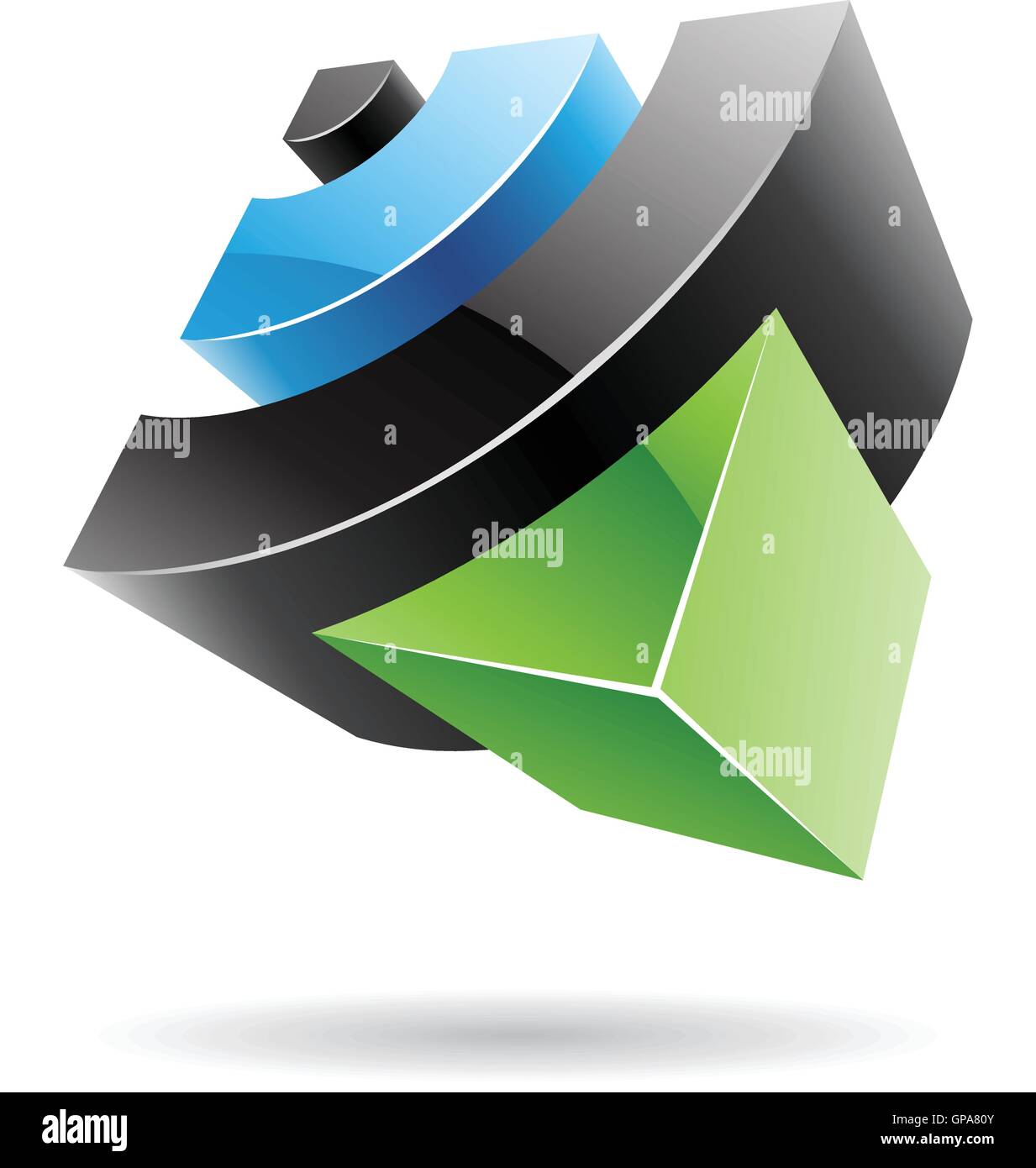 Abstract cubic logo icon and graphic design Stock Vector Image & Art ...