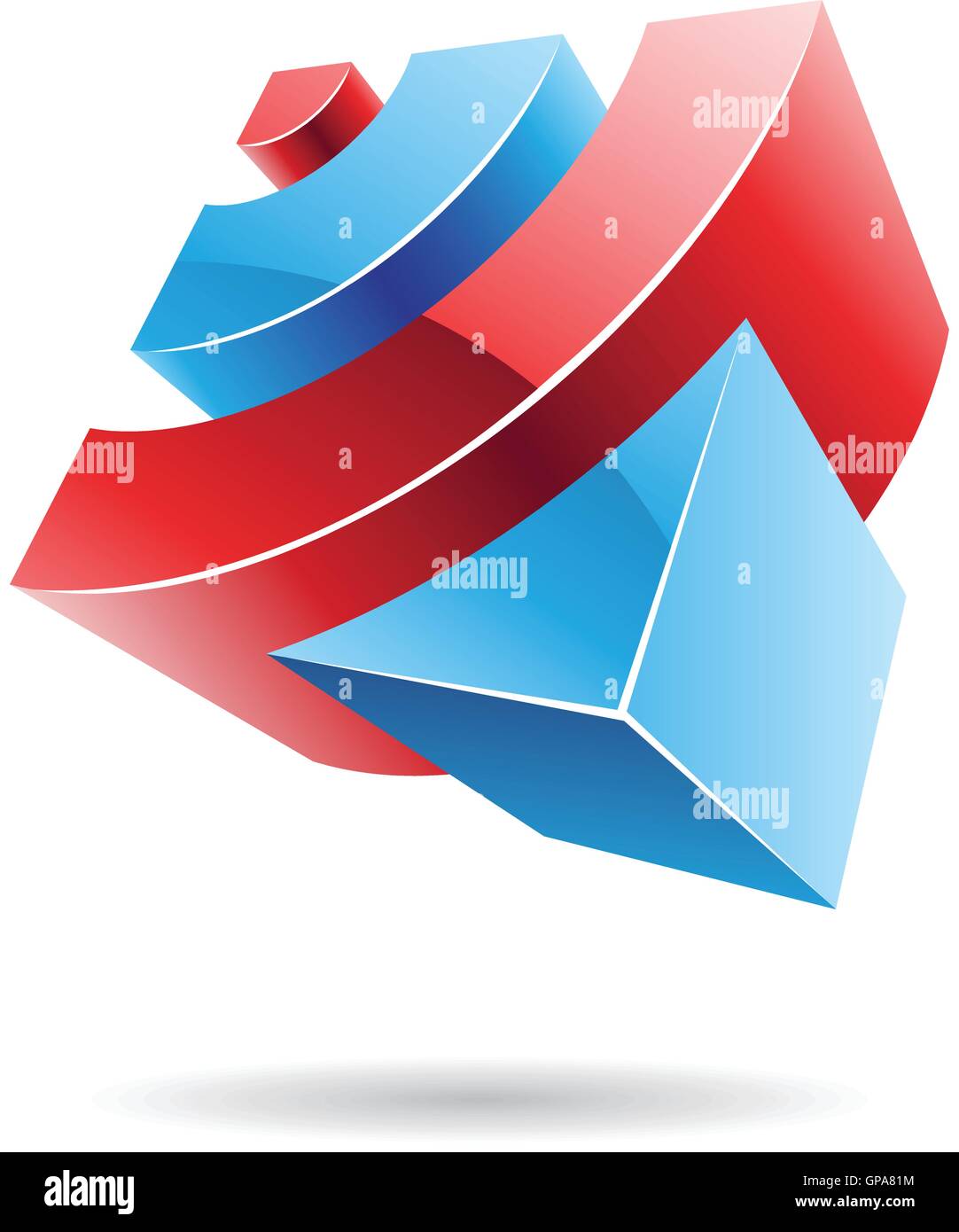 Abstract cubic logo icon and graphic design Stock Vector Image & Art ...