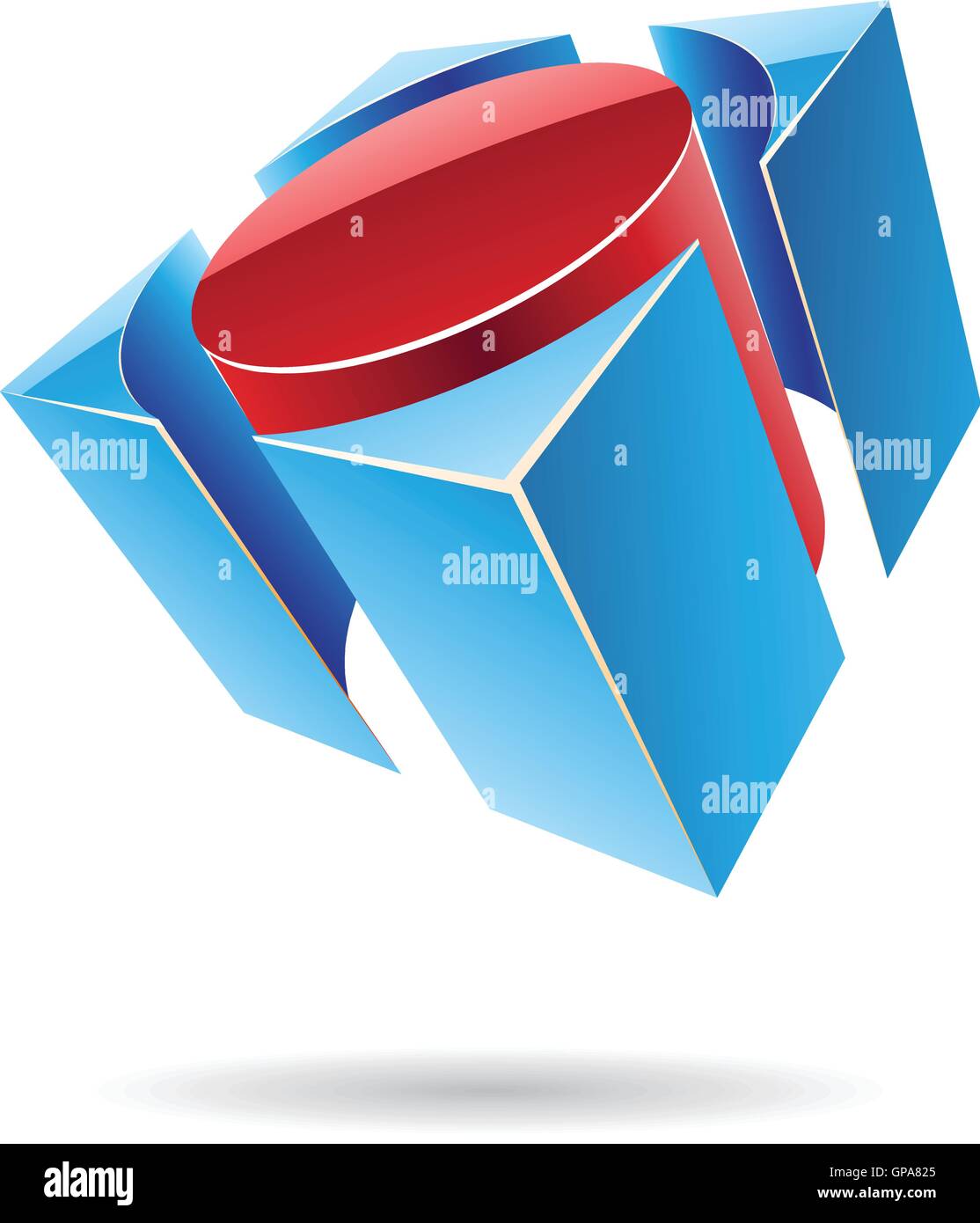 Abstract cubic logo icon and graphic design Stock Vector Image & Art ...