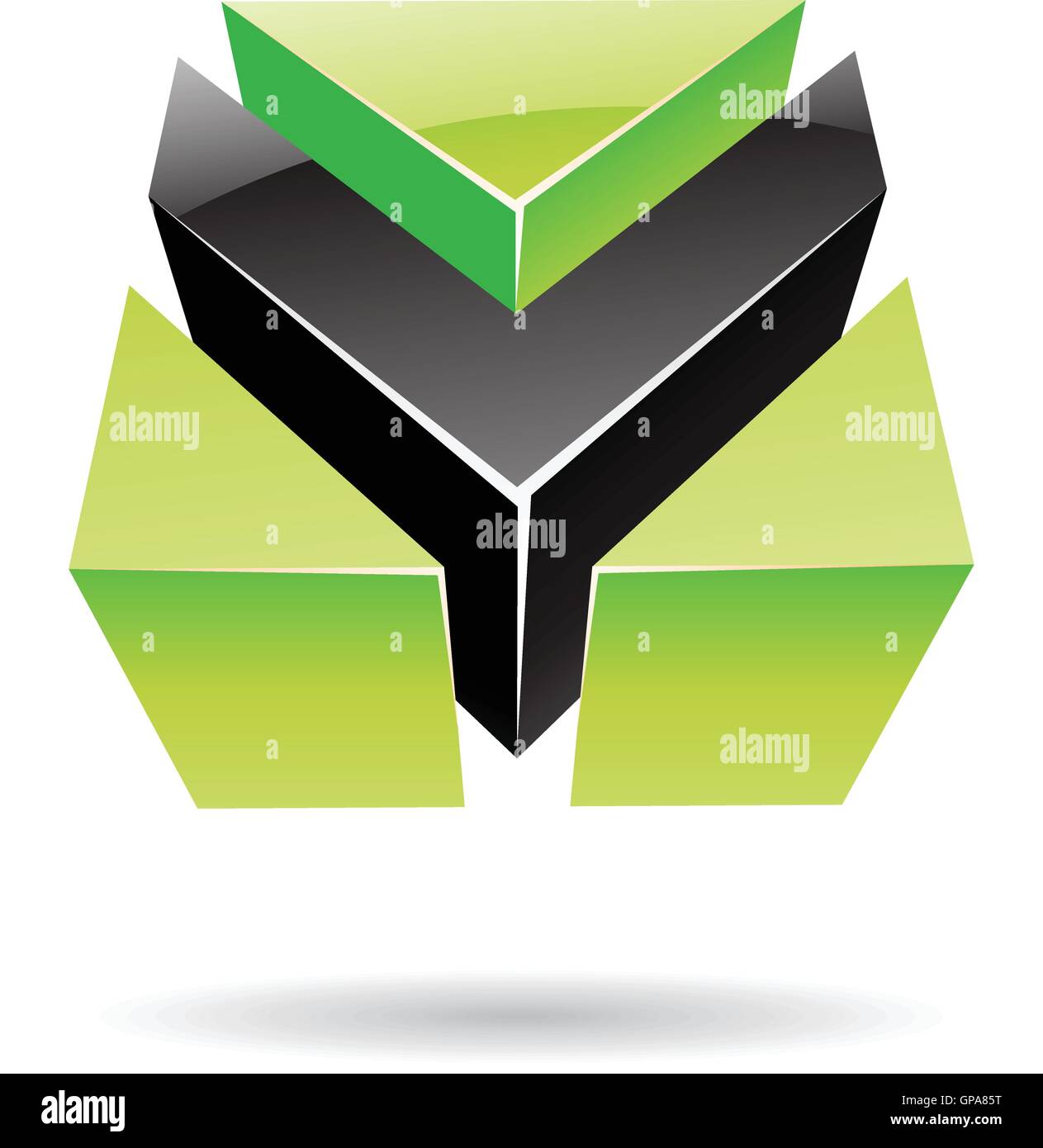 Abstract cubic logo icon and graphic design Stock Vector Image & Art ...