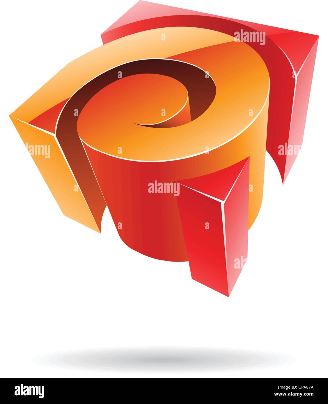 Abstract cubic logo icon and graphic design Stock Vector Image & Art ...