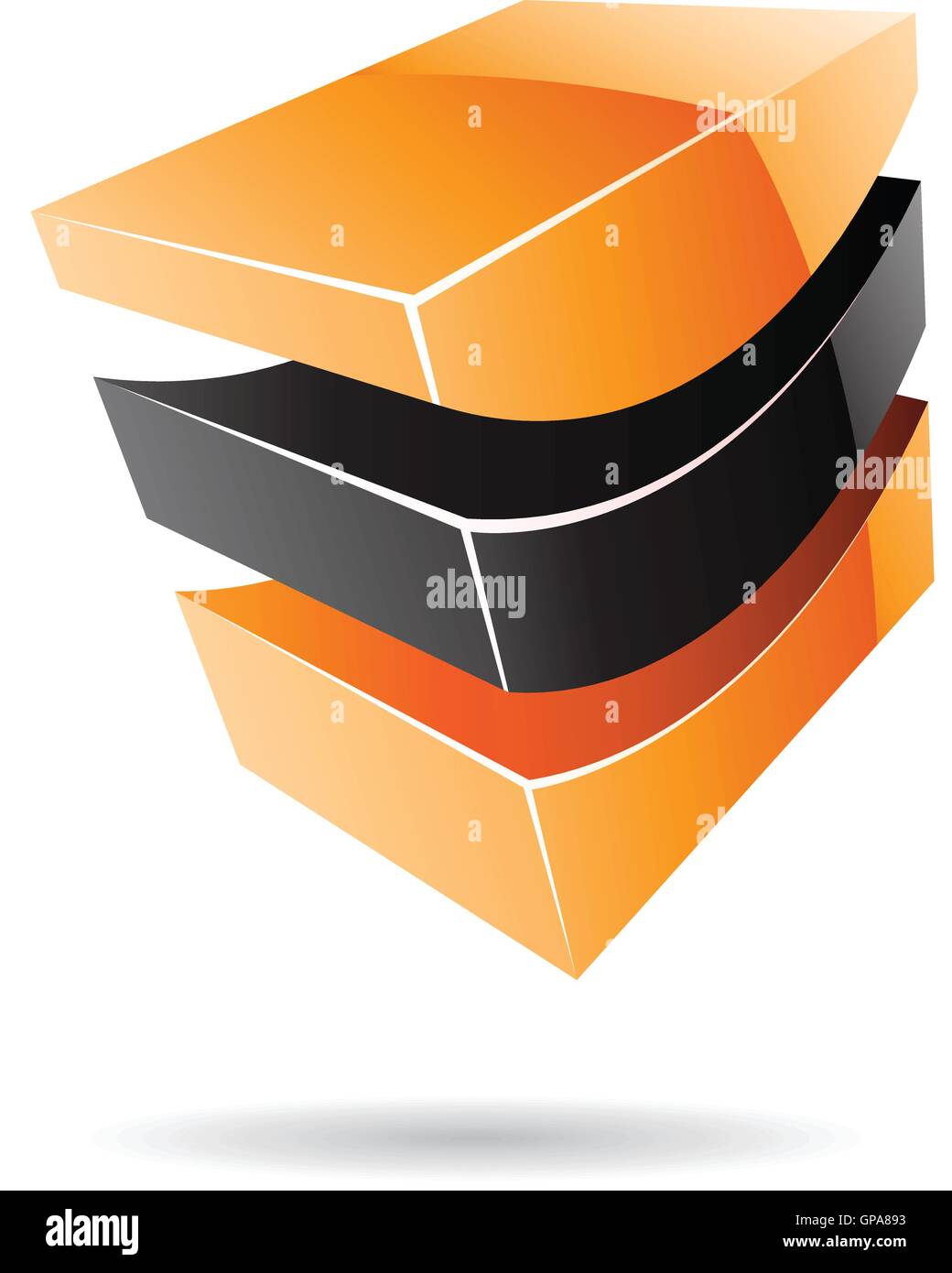 Abstract cubic logo icon and graphic design Stock Vector Image & Art ...