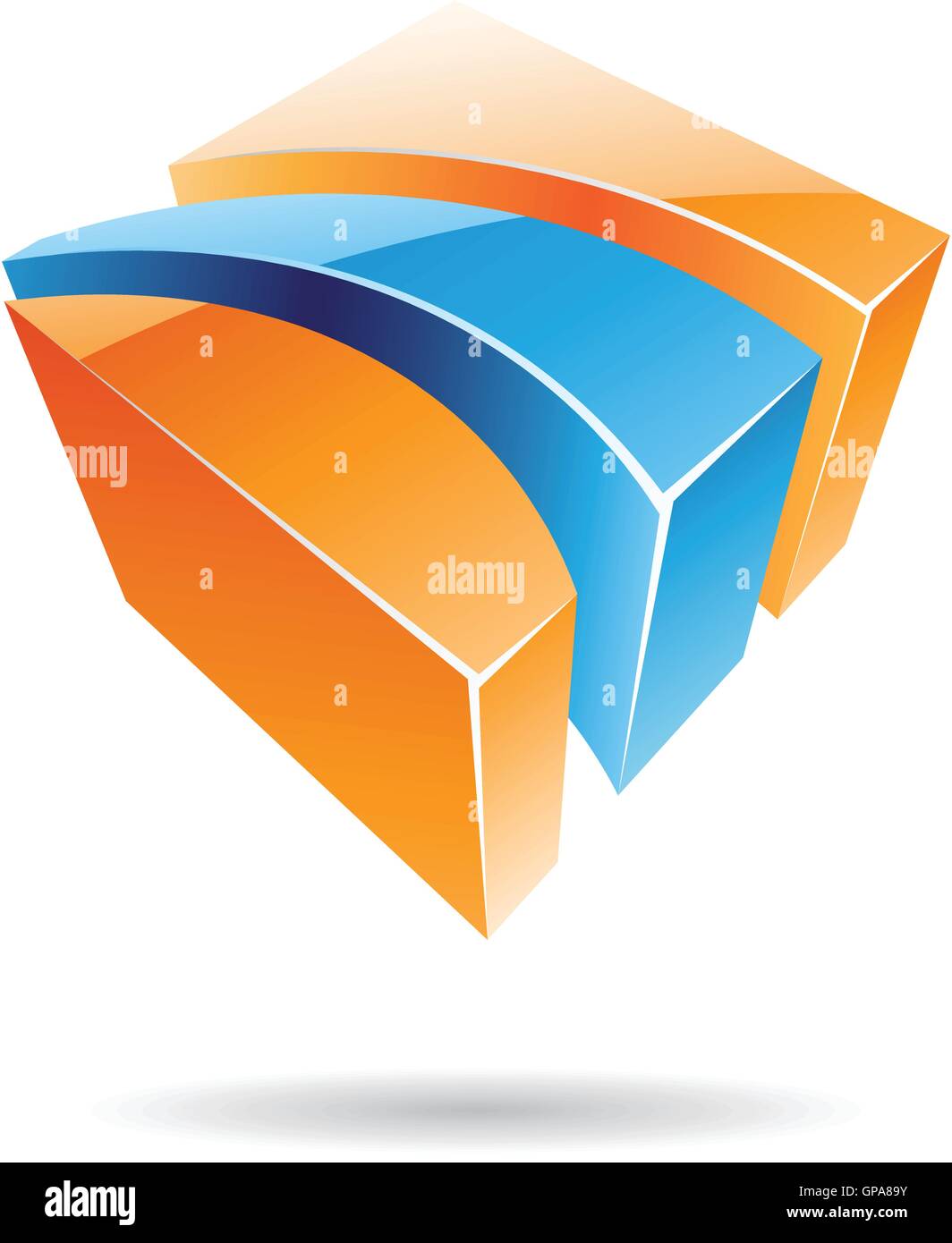 Abstract cubic logo icon and graphic design Stock Vector Image & Art ...