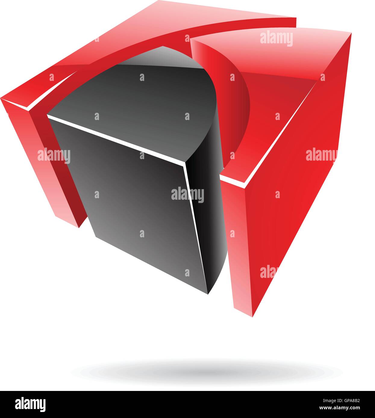 Abstract cubic logo icon and graphic design Stock Vector Image & Art ...