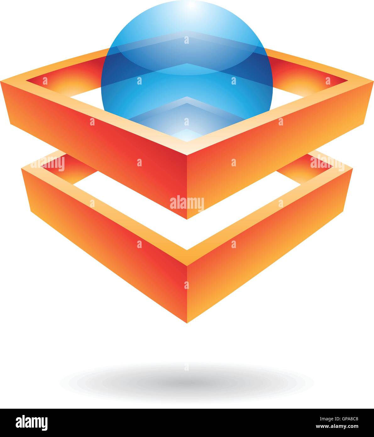 3D abstract logo icon in various colors Stock Vector Image & Art - Alamy