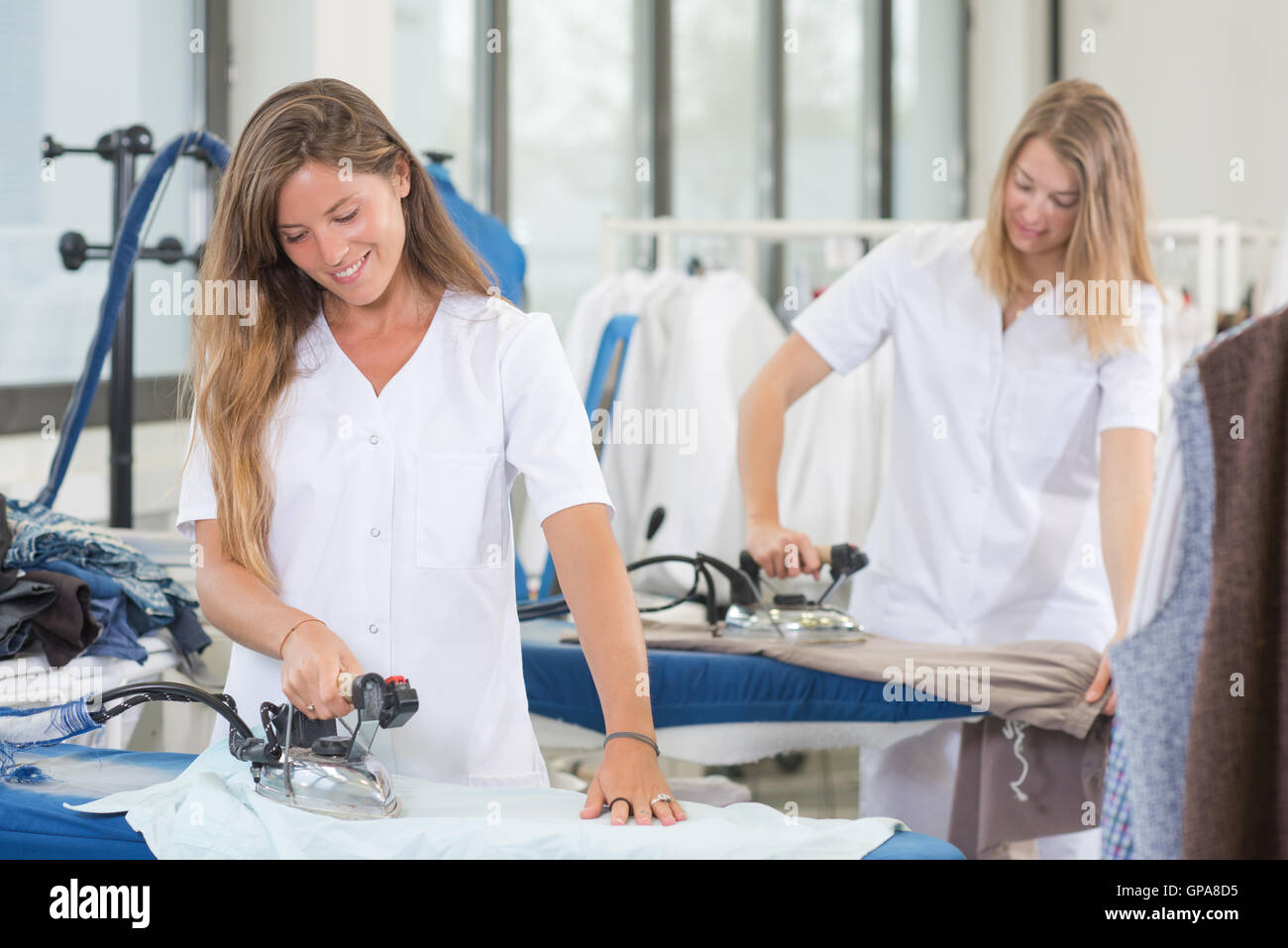 laundresses at work Stock Photo - Alamy