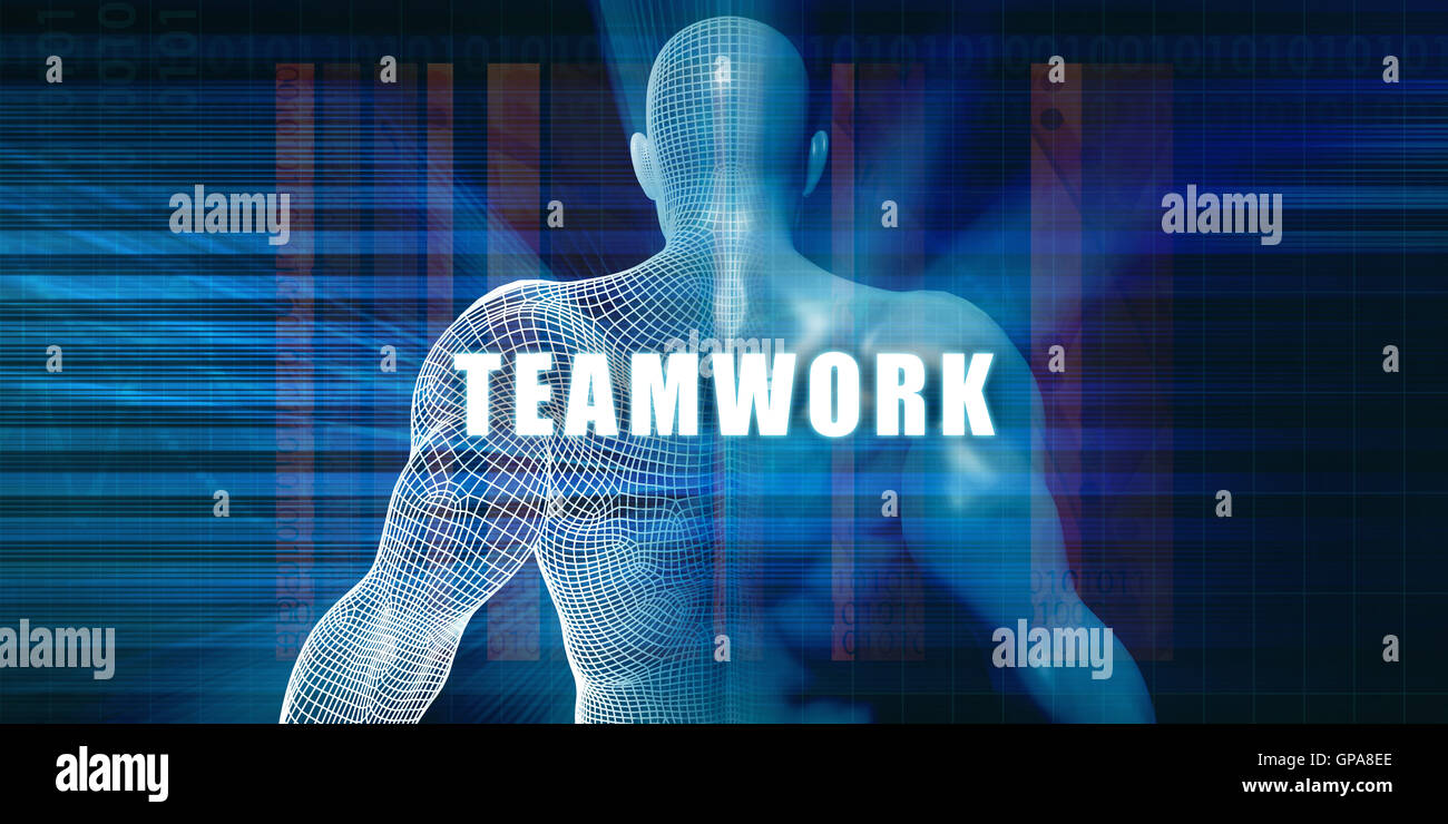Teamwork as a Futuristic Concept Abstract Background Stock Photo - Alamy