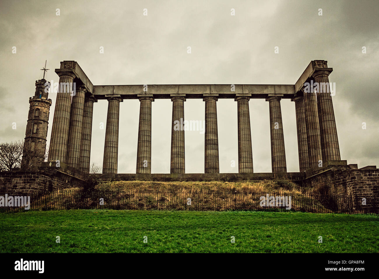 National Monument of Scotland, in Edinburgh Stock Photo - Alamy