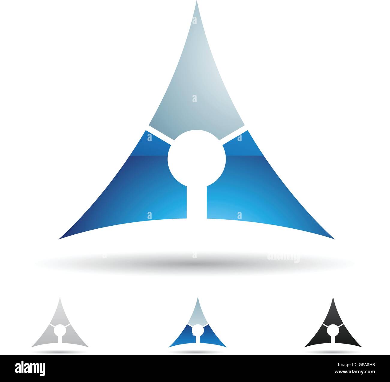 Vector illustration of abstract icons based on the letter A Stock ...