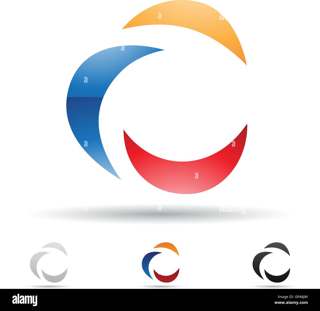 Vector illustration of abstract icons based on the letter C Stock ...