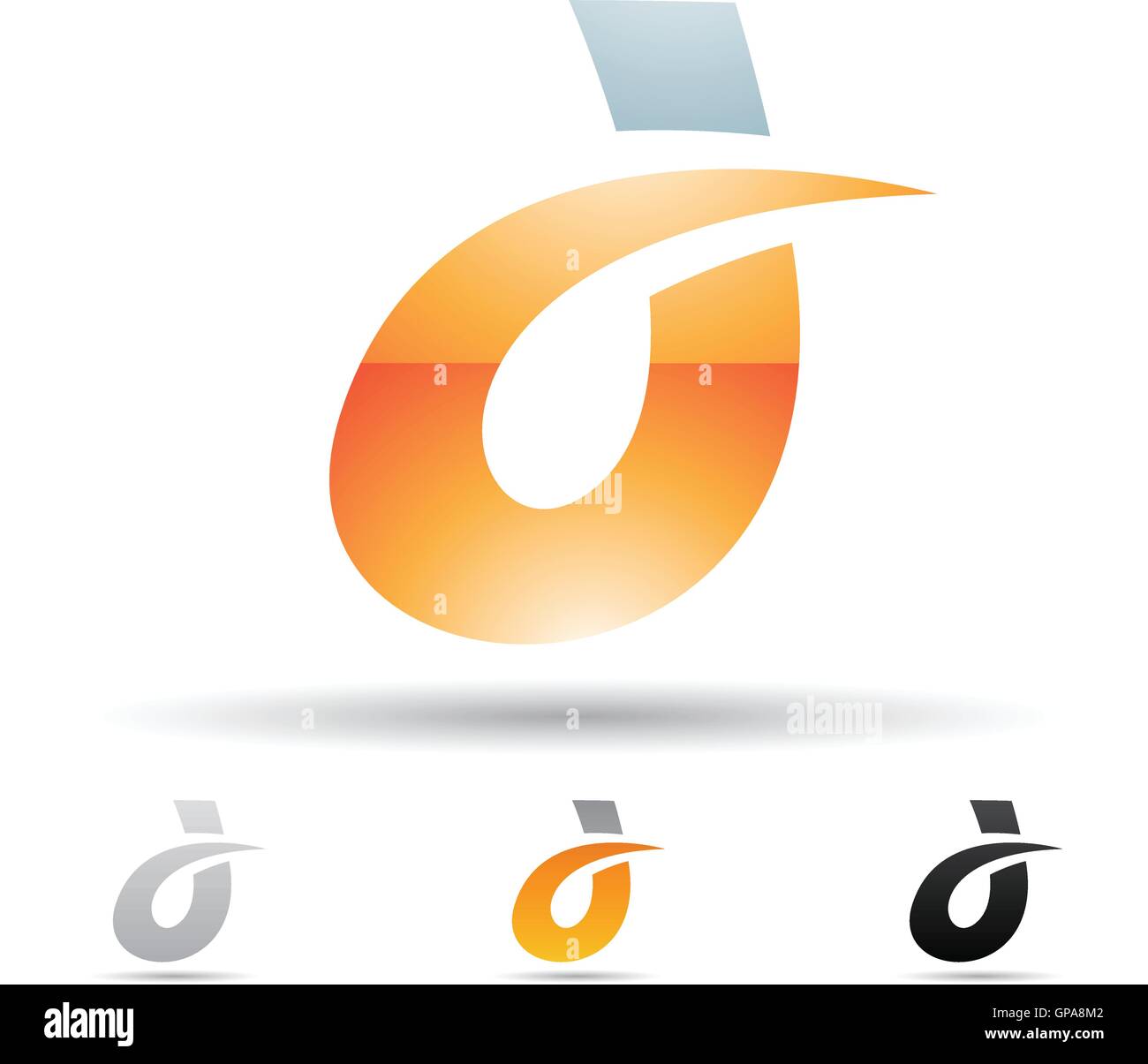 Vector illustration of abstract icons based on the letter D Stock ...