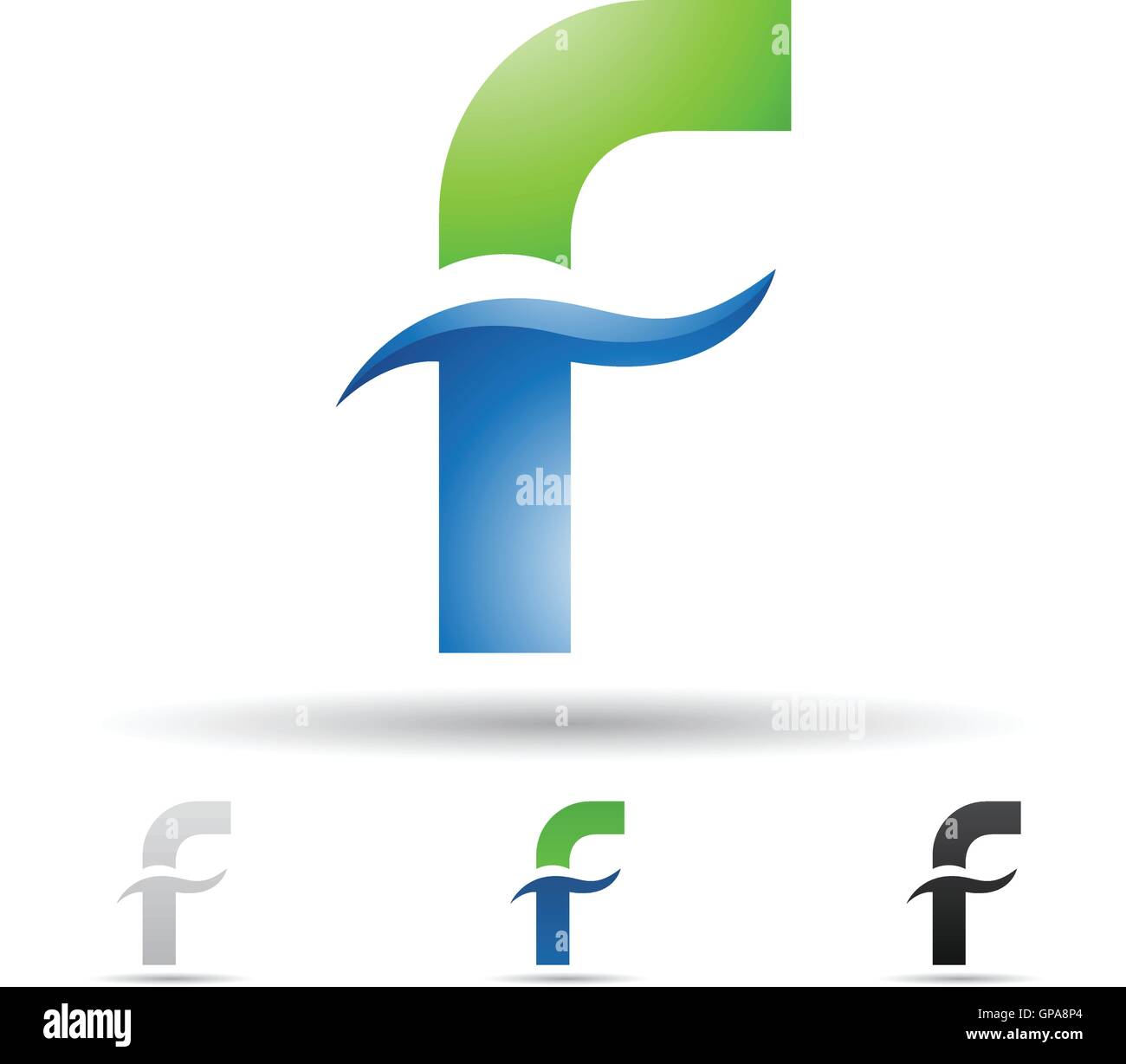 Vector illustration of abstract icons based on the letter F Stock ...