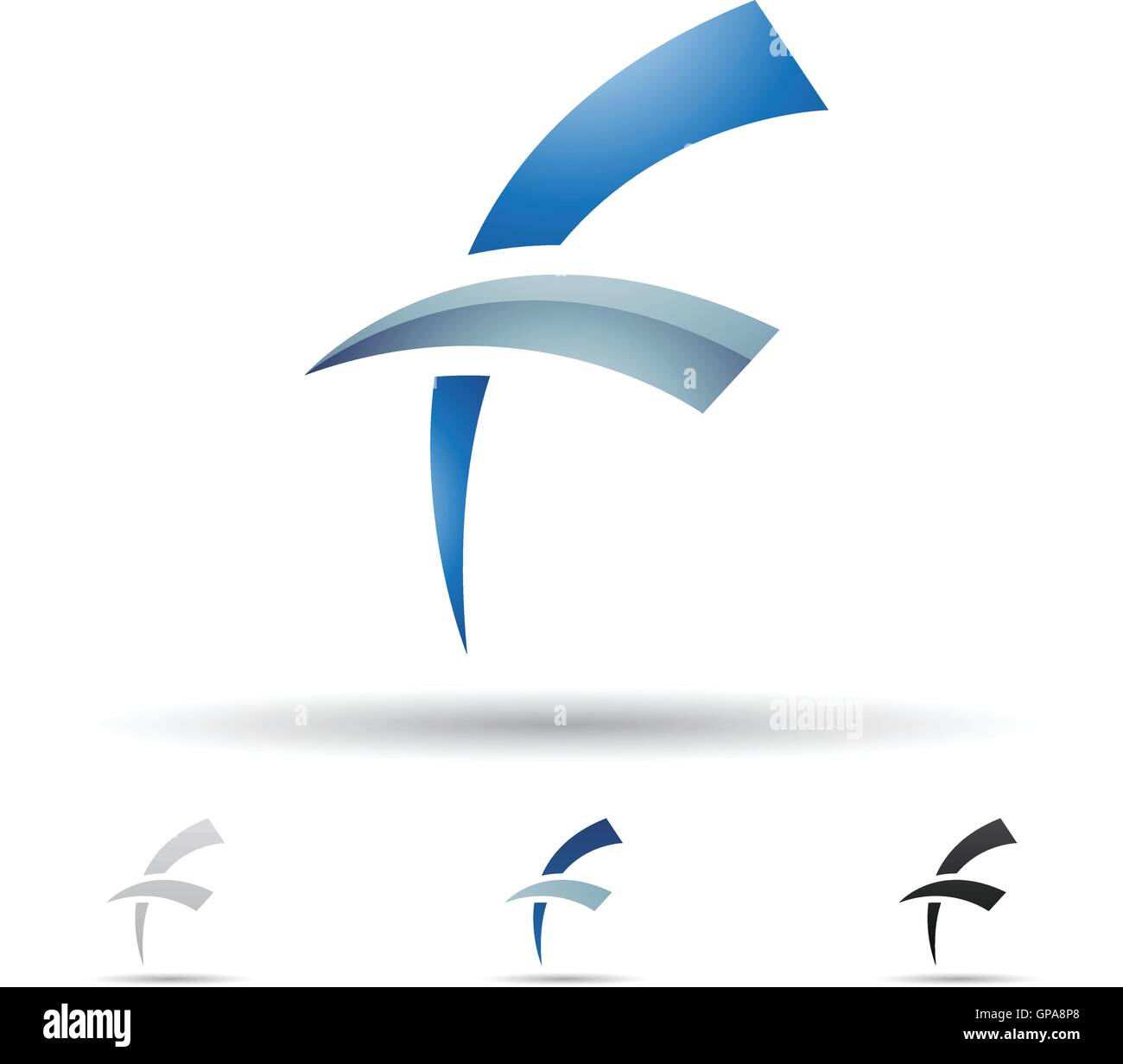 Vector illustration of abstract icons based on the letter F Stock ...