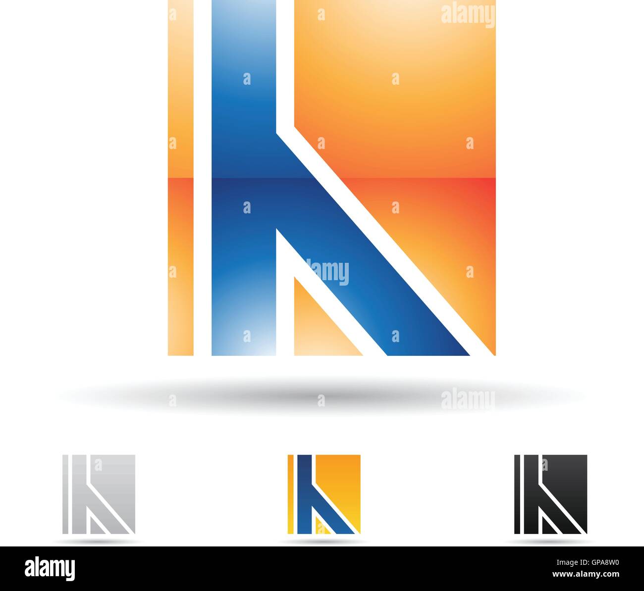 Vector illustration of abstract icons based on the letter H Stock ...