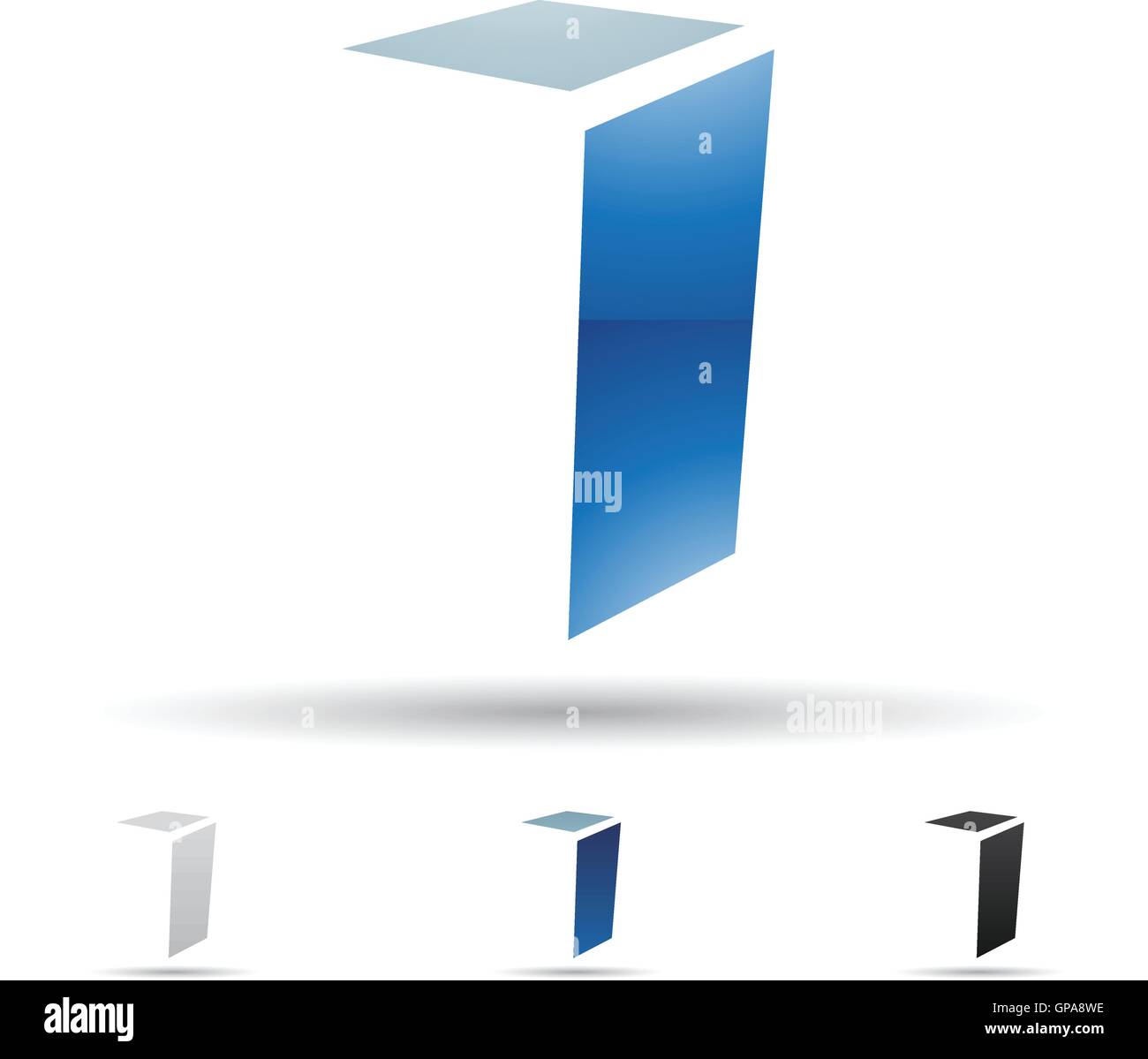 Vector illustration of abstract icons based on the letter I Stock ...