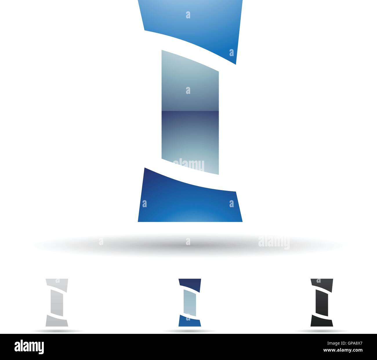 Vector illustration of abstract icons based on the letter I Stock ...