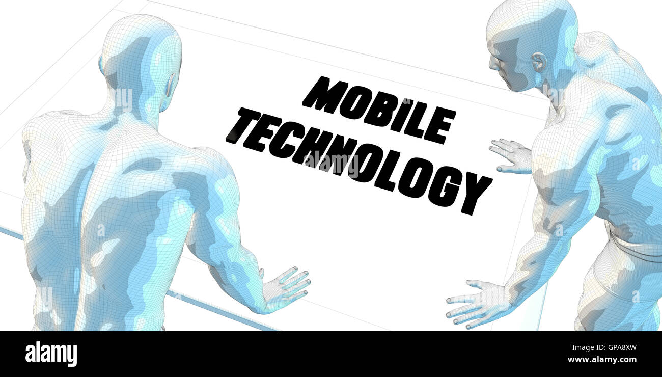 Mobile Technology Discussion and Business Meeting Concept Art Stock ...