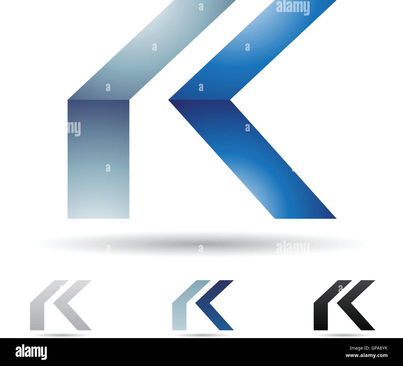 Vector illustration of abstract icons based on the letter K Stock ...