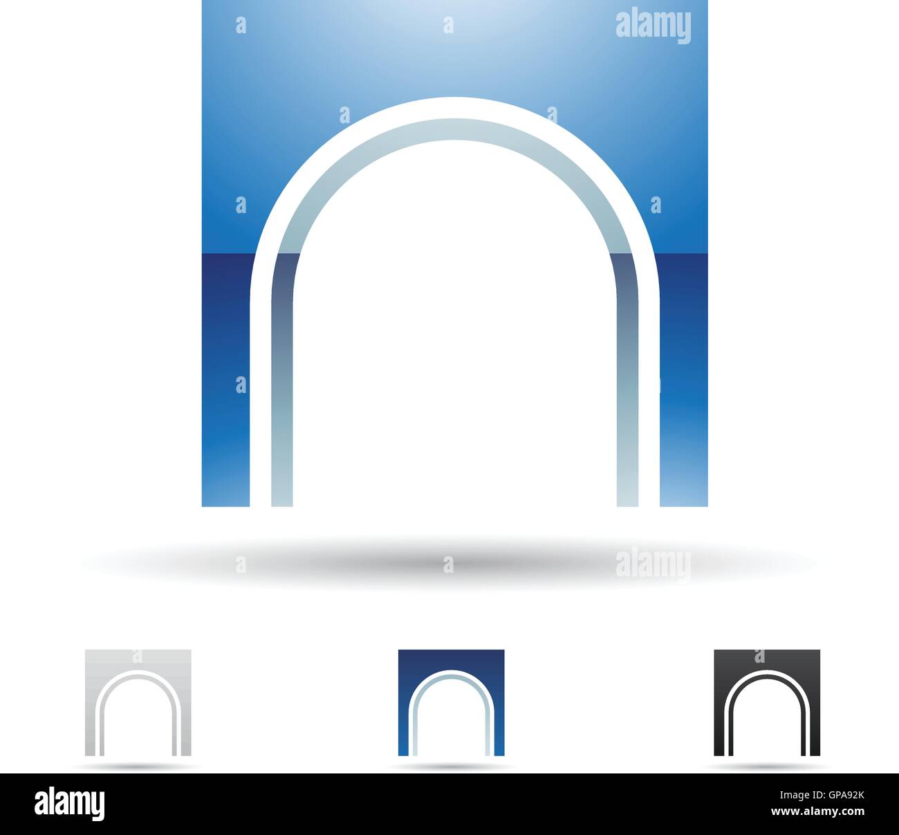 Vector illustration of abstract icons based on the letter N Stock ...