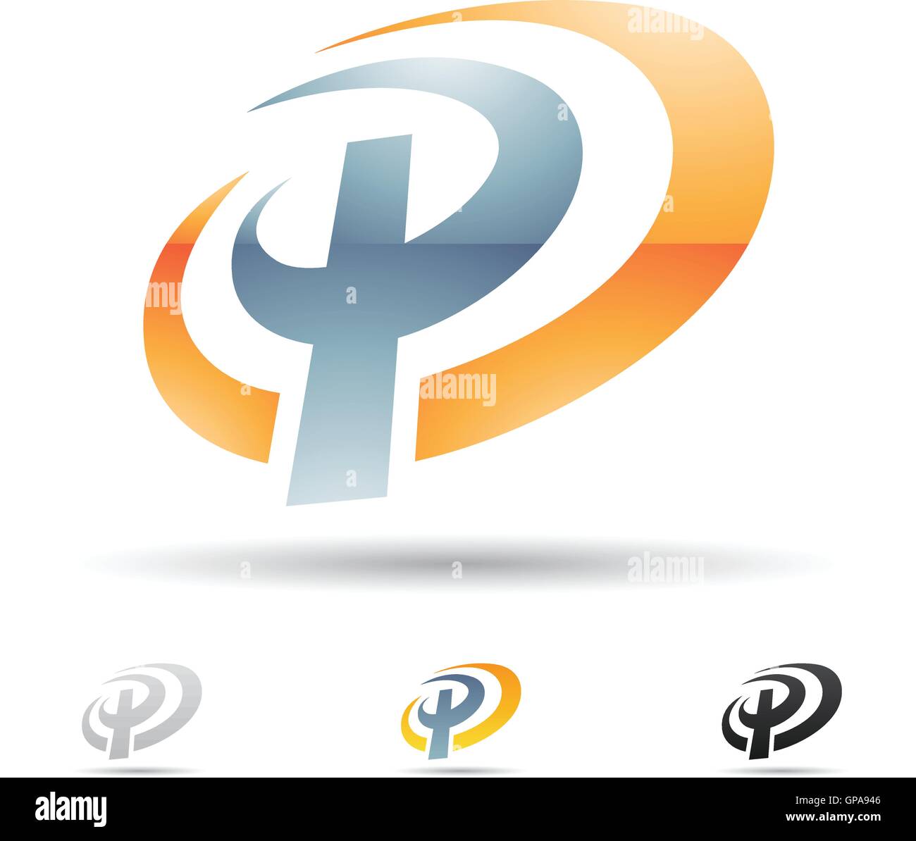 Capital color letter p Stock Vector Images - Alamy