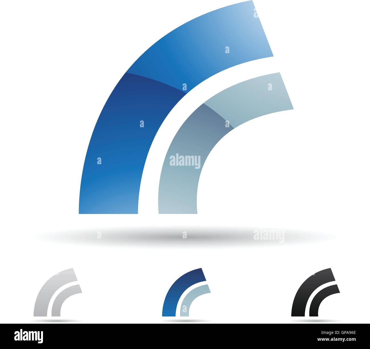 Vector illustration of abstract icons based on the letter R Stock ...