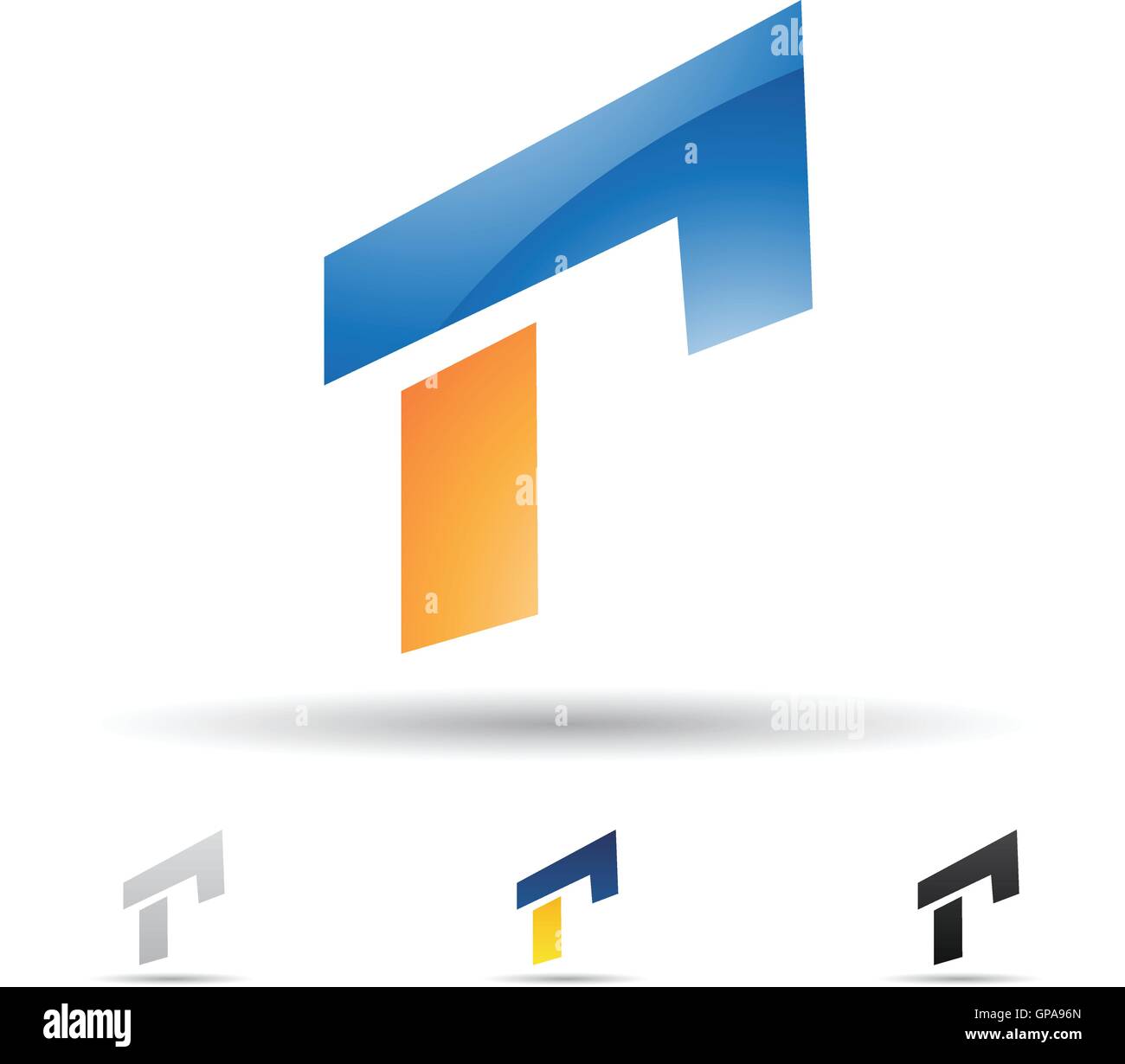 Vector illustration of abstract icons based on the letter R Stock ...