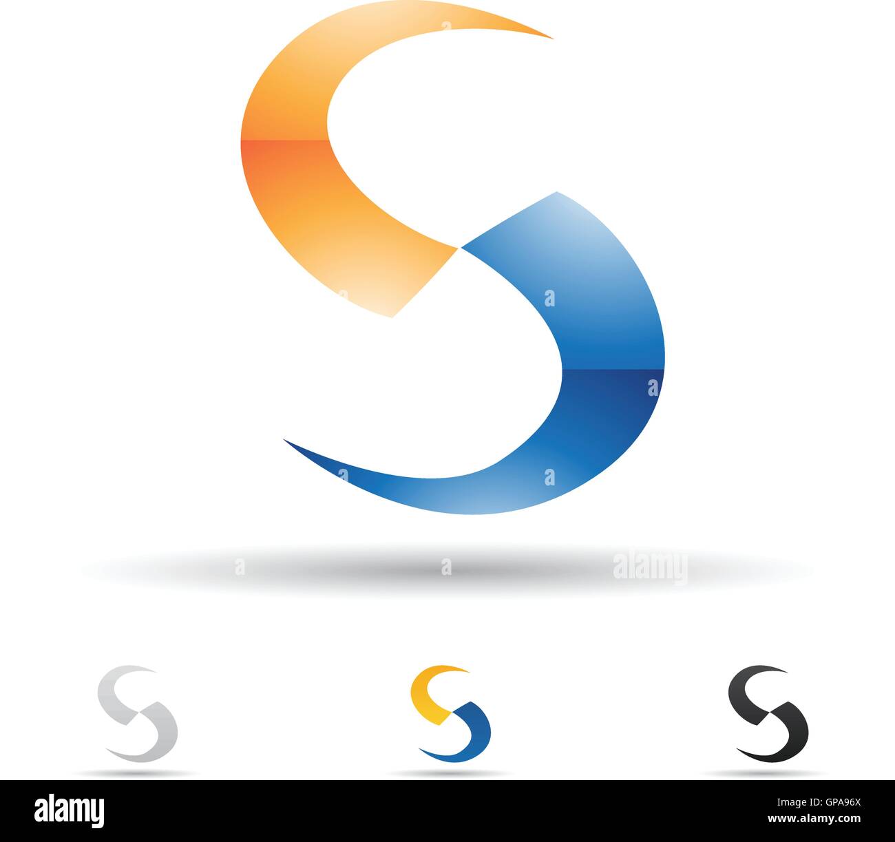 Vector illustration of abstract icons based on the letter S Stock ...