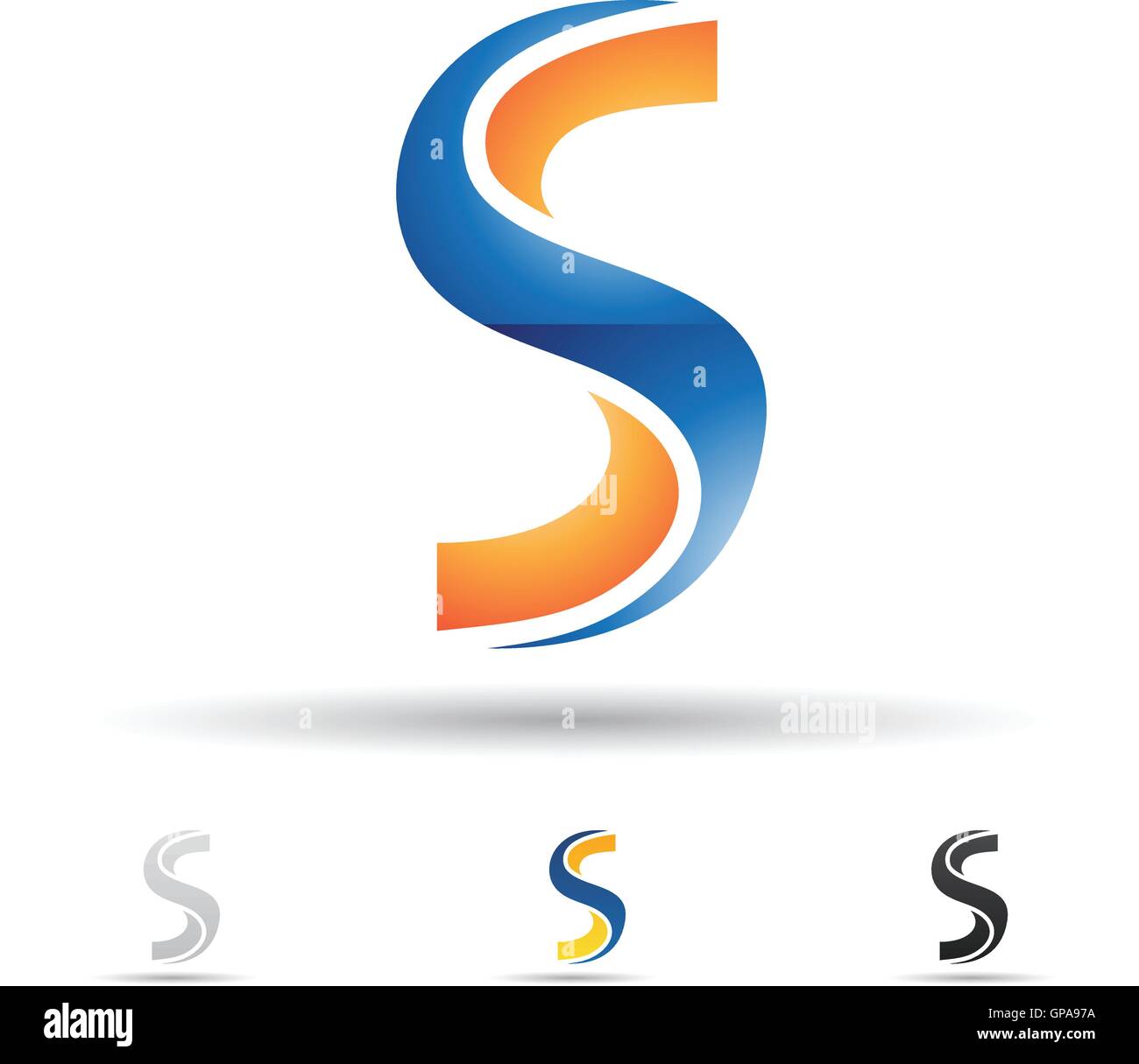 Vector illustration of abstract icons based on the letter S Stock ...