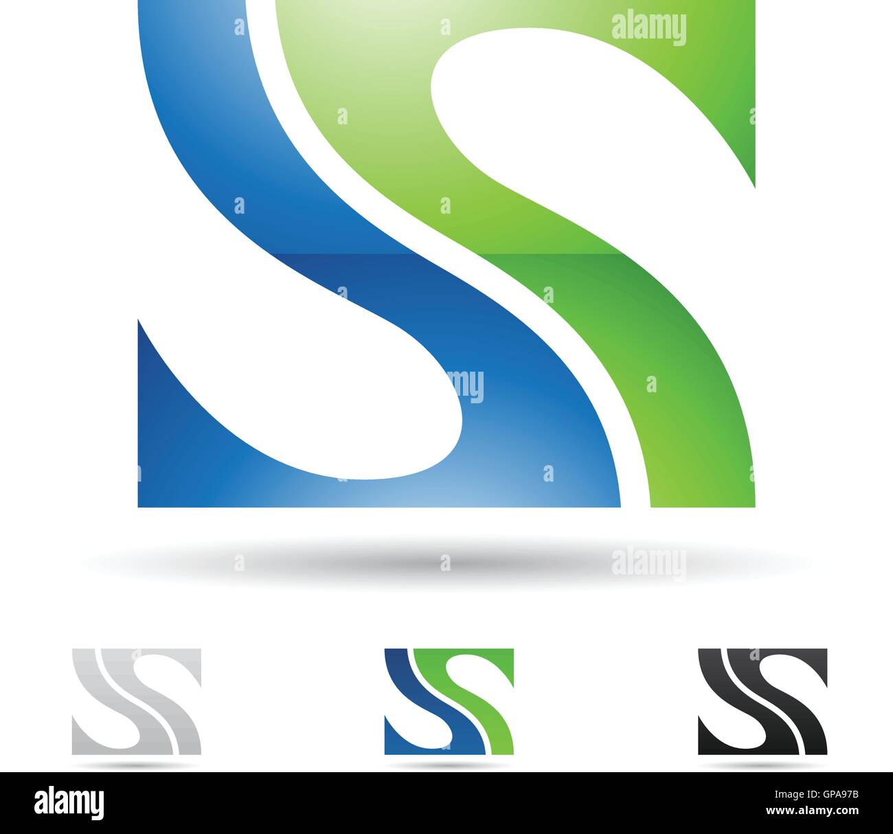 Vector illustration of abstract icons based on the letter S Stock ...