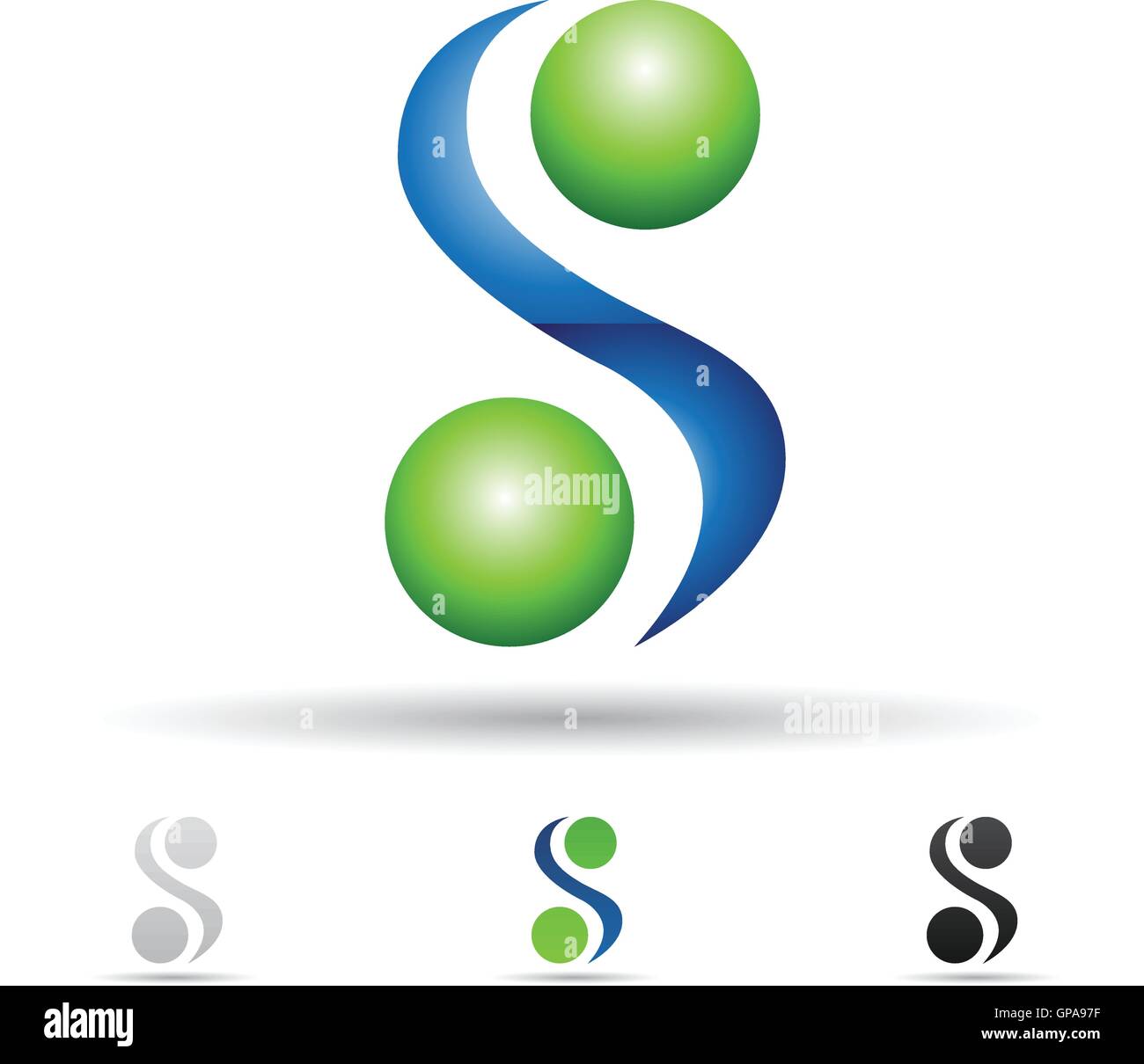 Vector illustration of abstract icons based on the letter S Stock ...