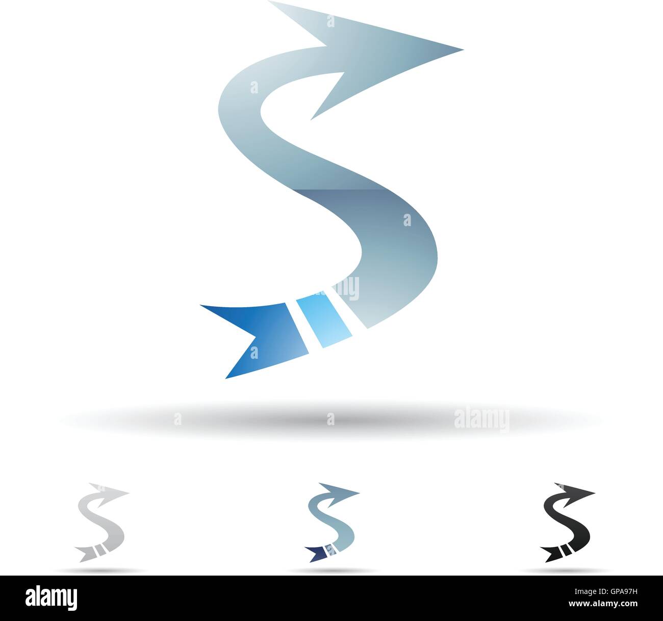 Vector illustration of abstract icons based on the letter S Stock ...