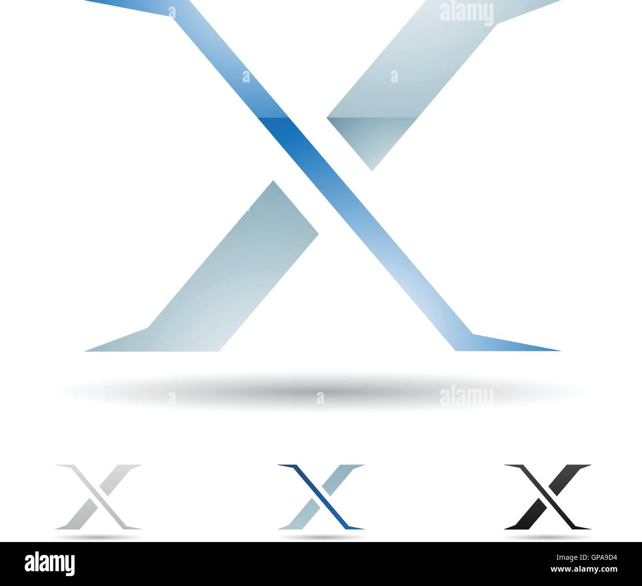 Vector illustration of abstract icons based on the letter X Stock ...