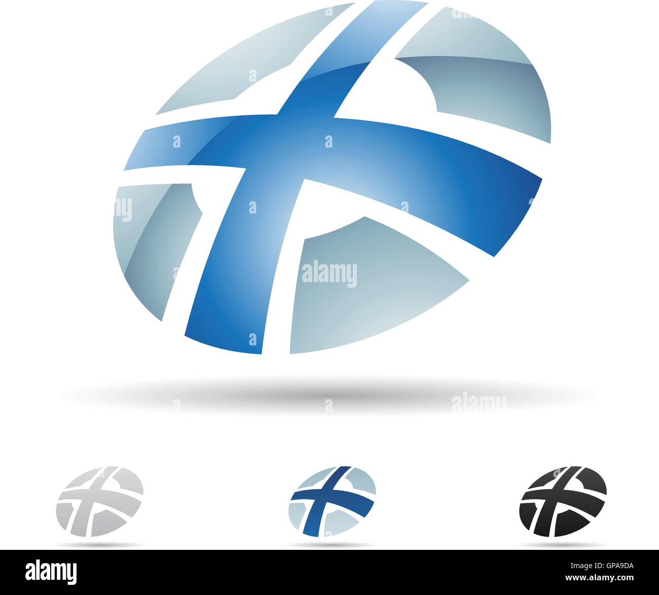 Vector illustration of abstract icons based on the letter X Stock ...