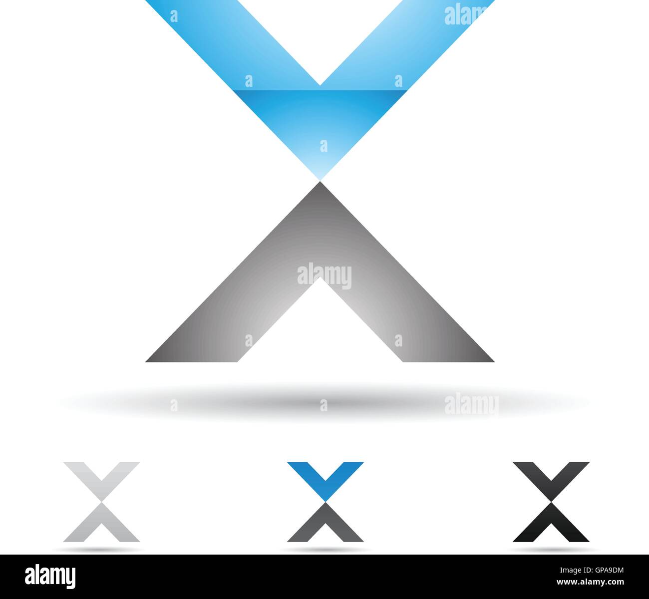 Vector illustration of abstract icons based on the letter X Stock ...