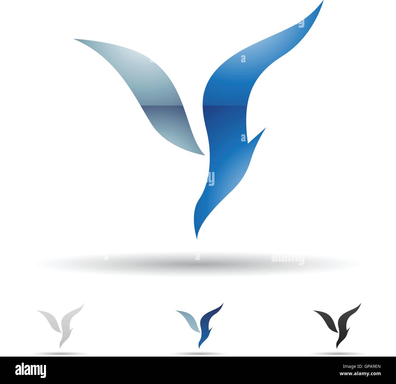 Vector illustration of abstract icons based on the letter Y Stock ...