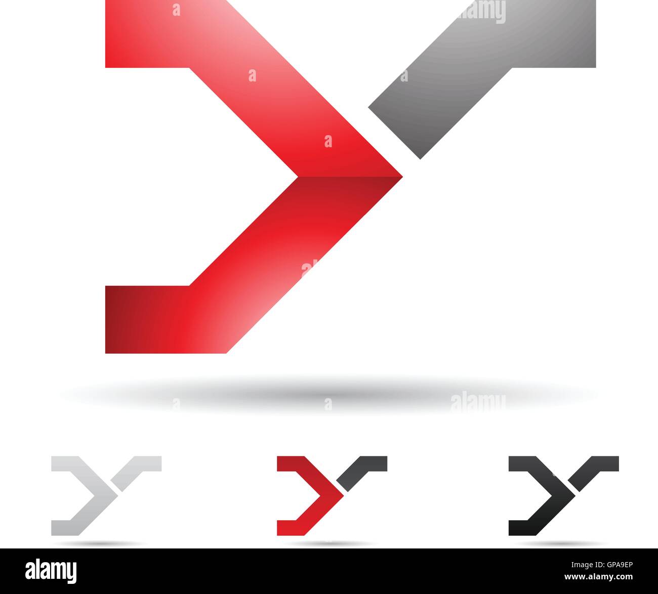 Vector illustration of abstract icons based on the letter Y Stock ...