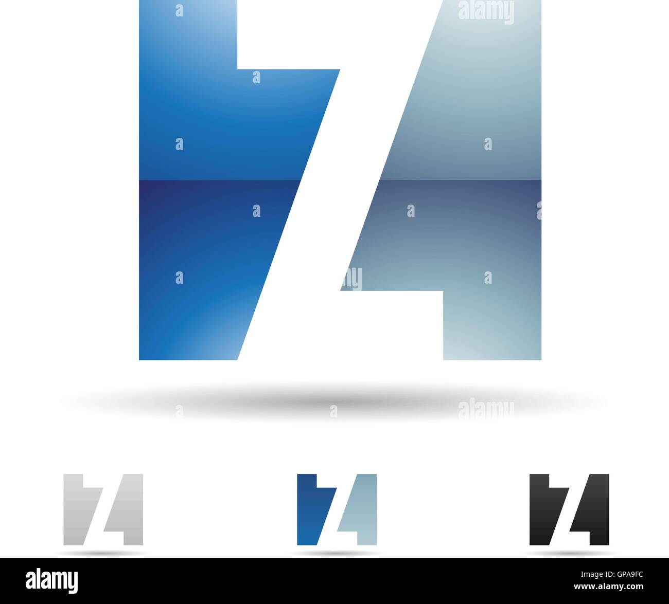 Vector illustration of abstract icons based on the letter Z Stock ...