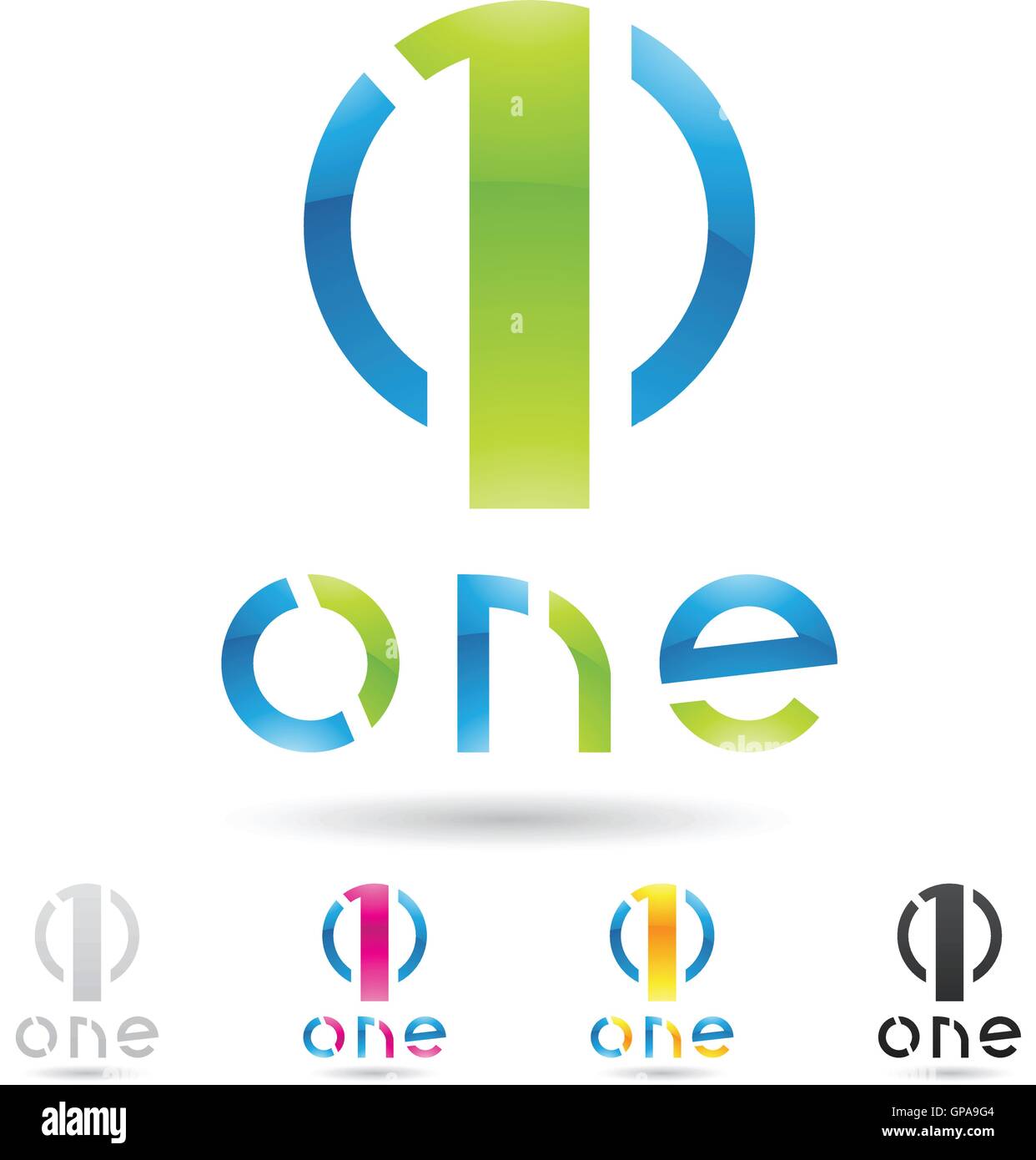 vector illustration of colorful and abstract icons for no one Stock ...