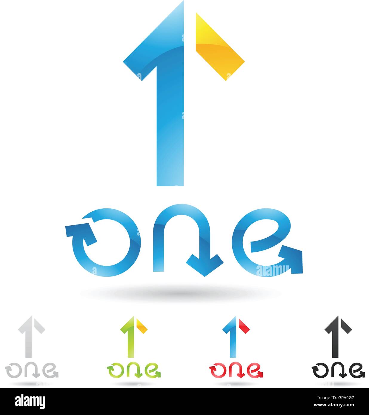 vector illustration of colorful and abstract icons for no one Stock ...