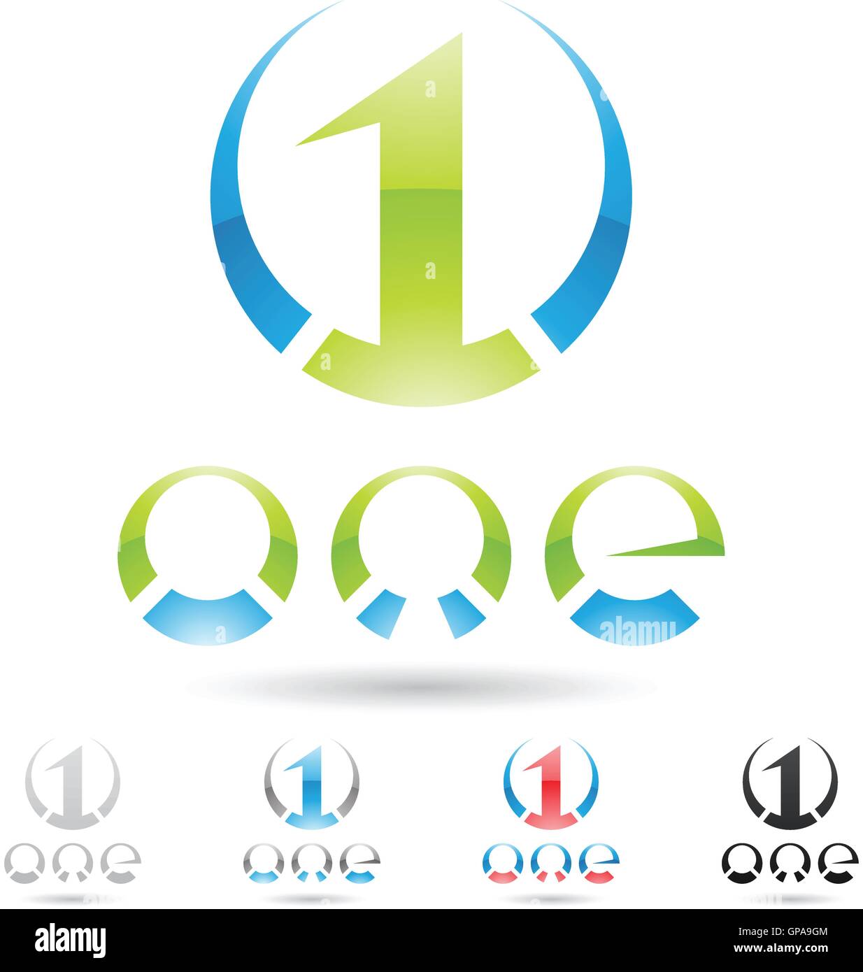 vector illustration of colorful and abstract icons for no one Stock ...