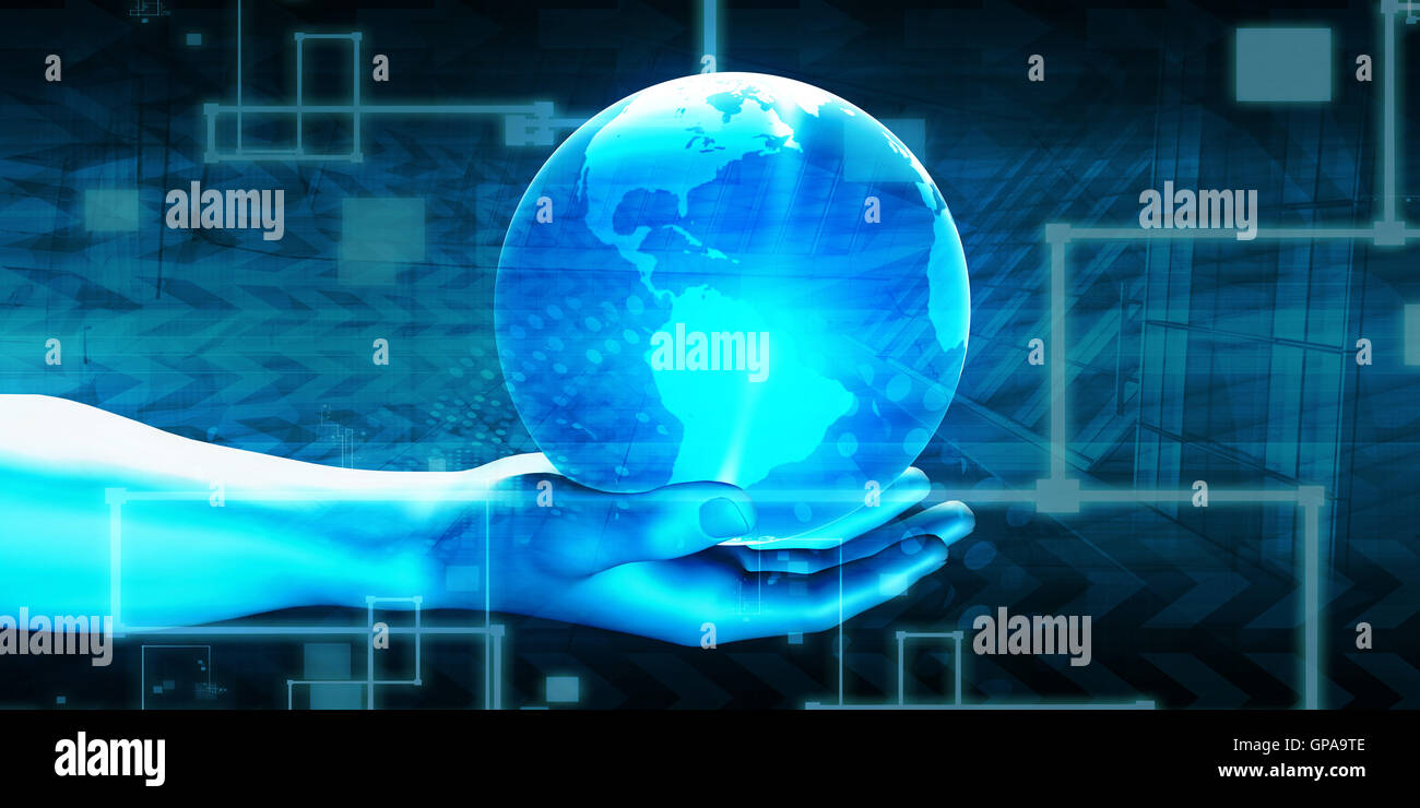 Globe Network Technology Background as a Access Concept Stock Photo - Alamy