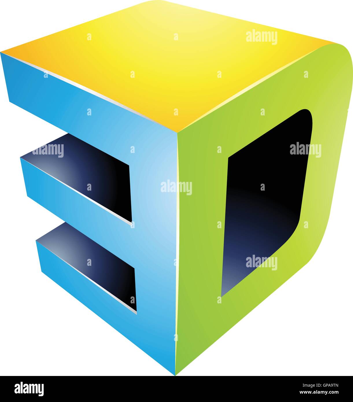 Illustration of 3d Display Technology Symbol isolated on a white ...