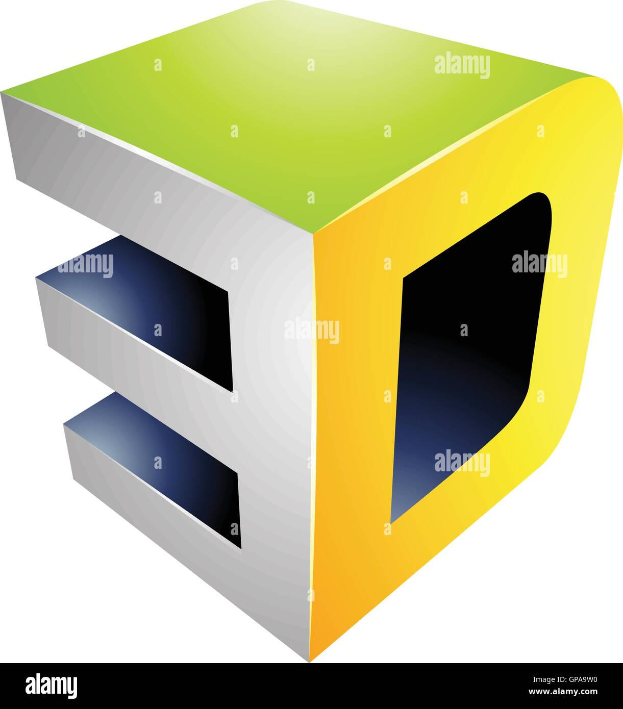 Illustration of 3d Display Technology Symbol isolated on a white ...