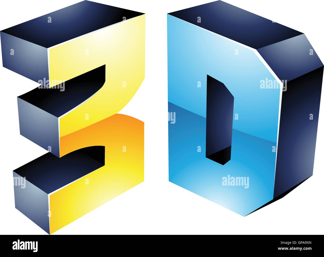 Illustration of 3d Display Technology Symbol isolated on a white ...