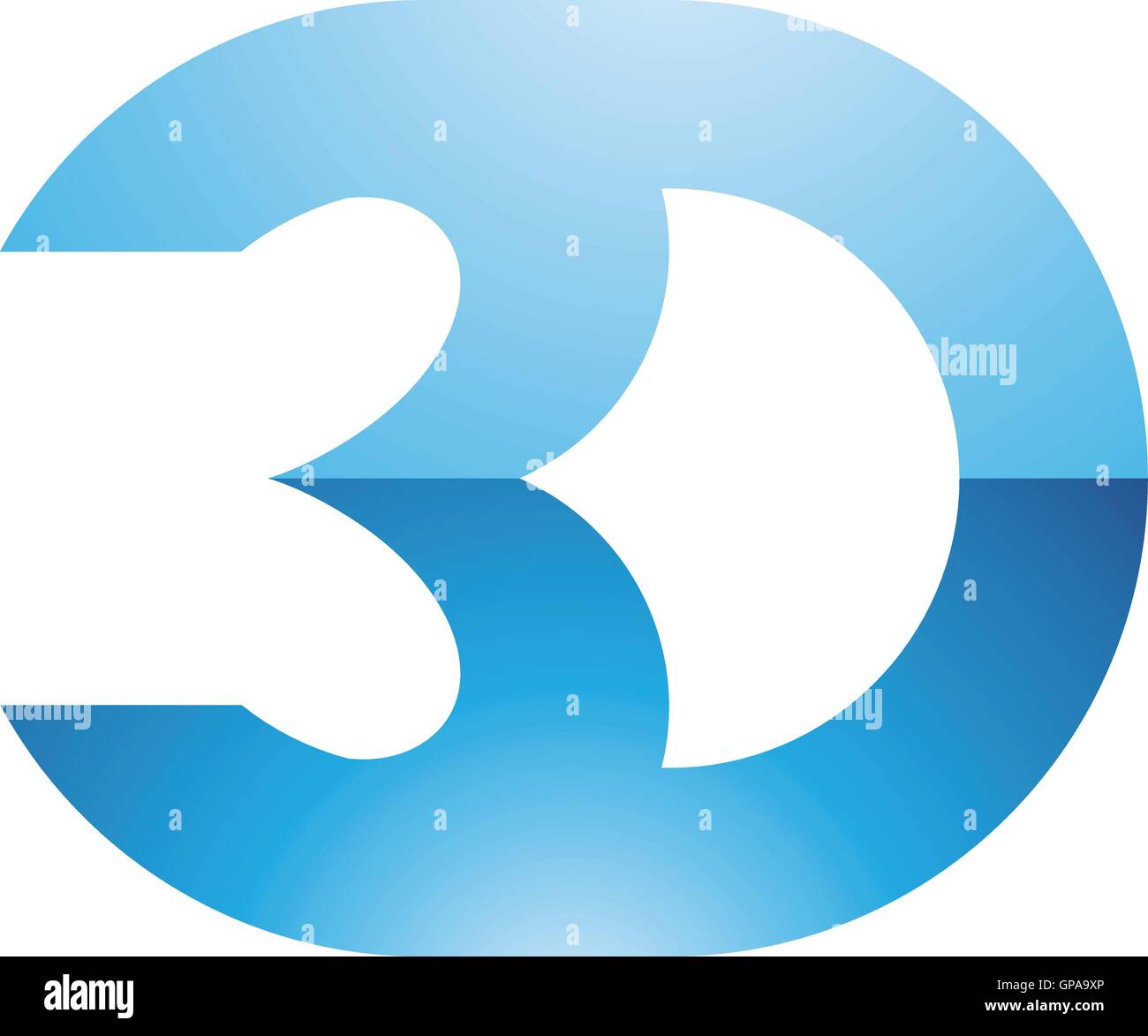 Illustration of 3d Display Technology Symbol isolated on a white ...