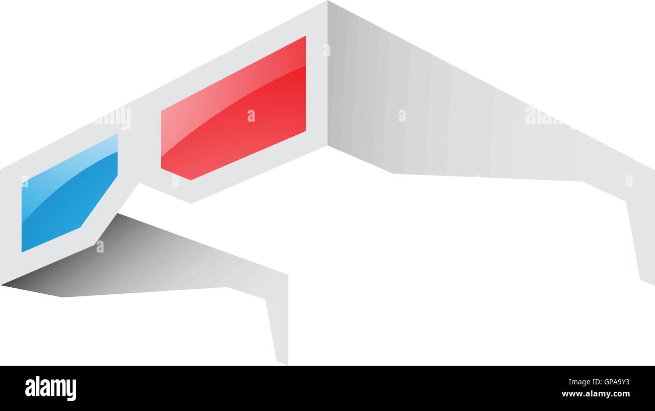 Illustration Of 3d Red And Blue Glasses Isolated On A White Background Stock Vector Image And Art